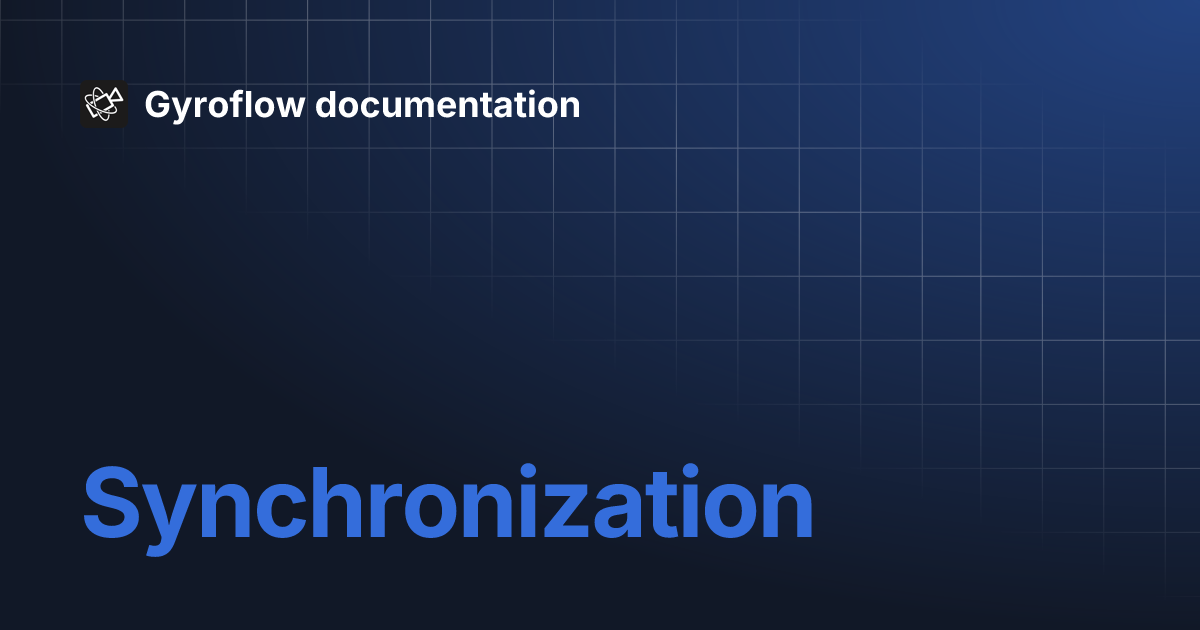 Synchronization | Gyroflow documentation
